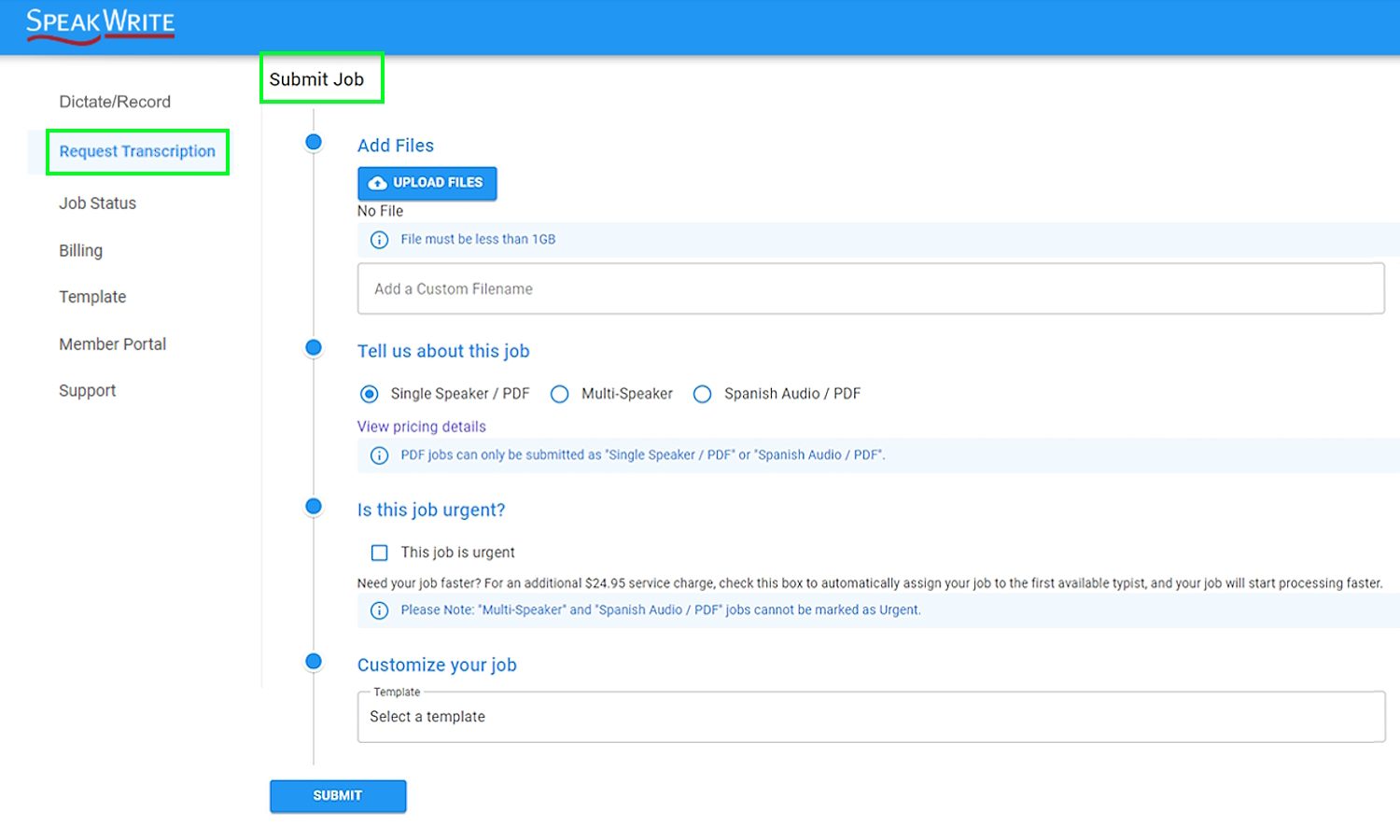 SpeakWrite Transcription With Clio Integration